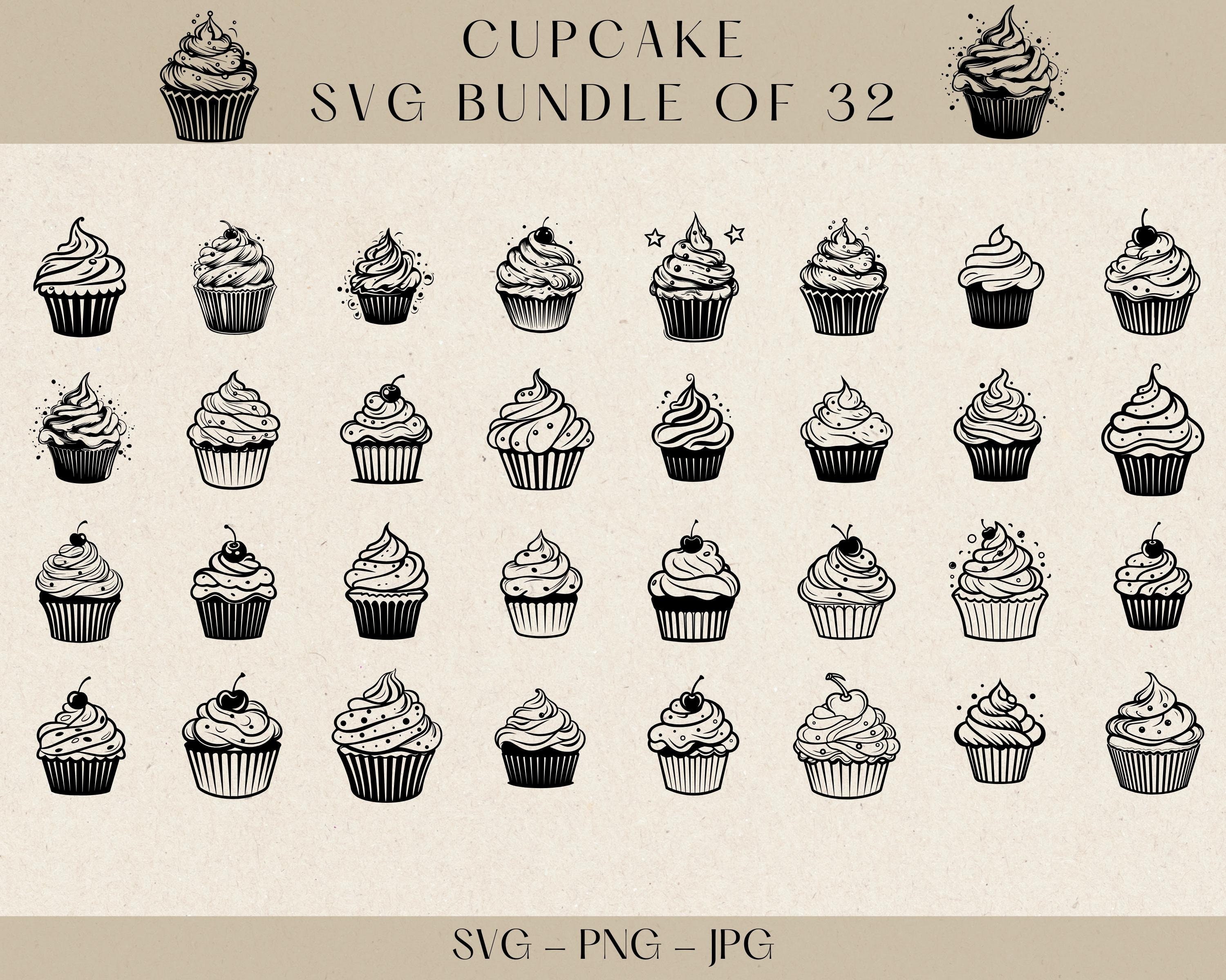 Cupcake SVG, Cupcake Clipart, Cupcake Vector, Cupcake Png, Cupcake ...