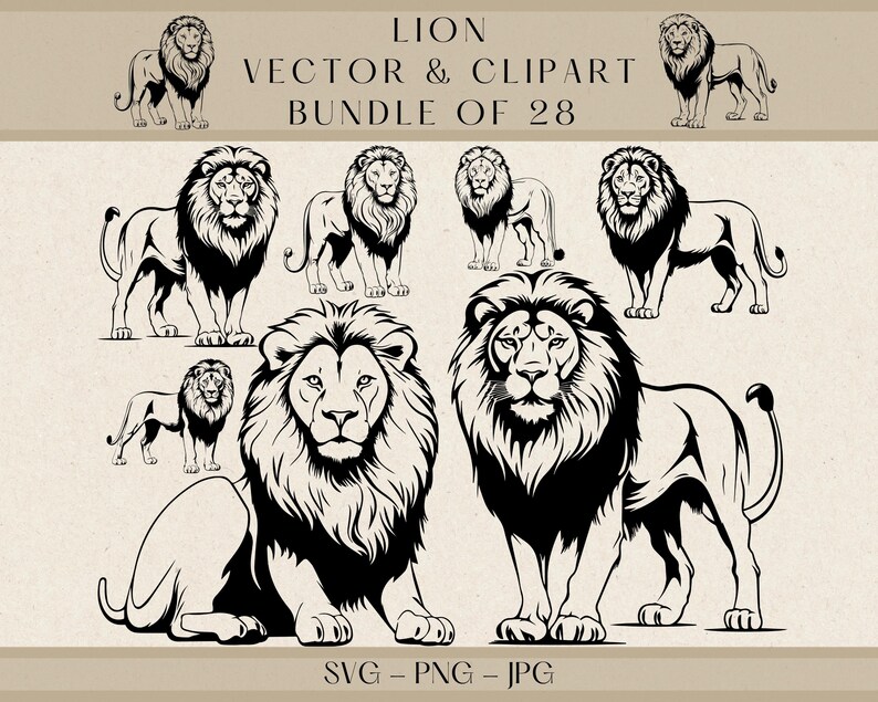 Lion SVG Lion Clipart Lion Vector Lion Silhouette Lion Svg - Etsy