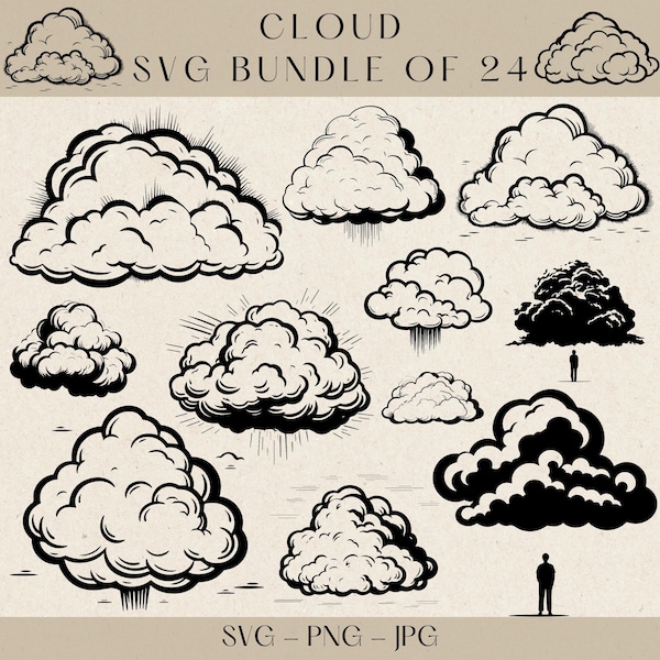 Cloud Silhouette - Etsy