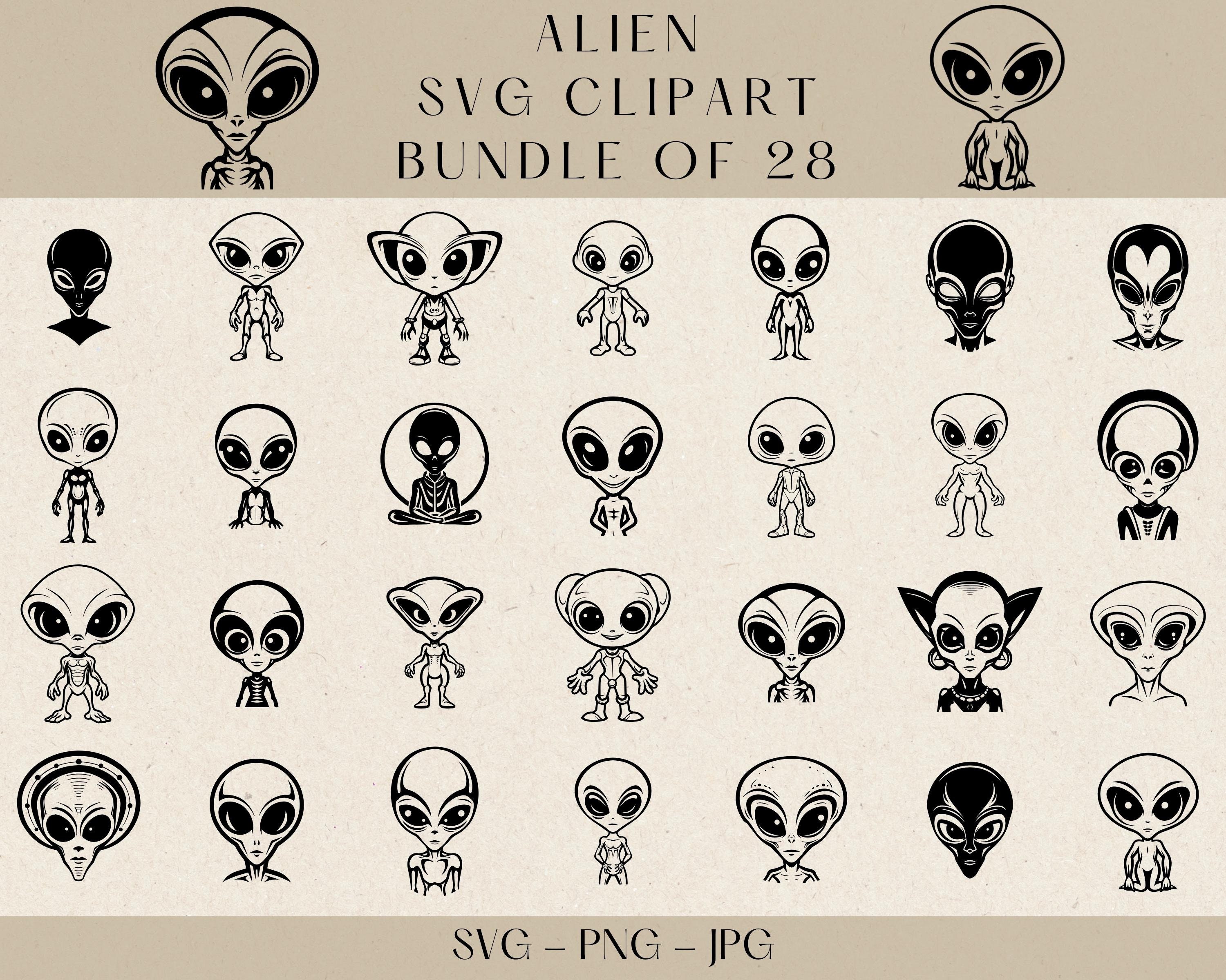 Alien SVG Alien SVG Bundle Alien Clipart Alien Png Alien - Etsy