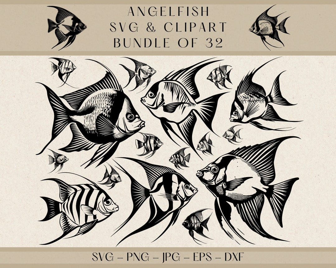 Angelfish Svg, Angelfish Clipart, Fish Svg, Fish Clipart, Fish Png ...