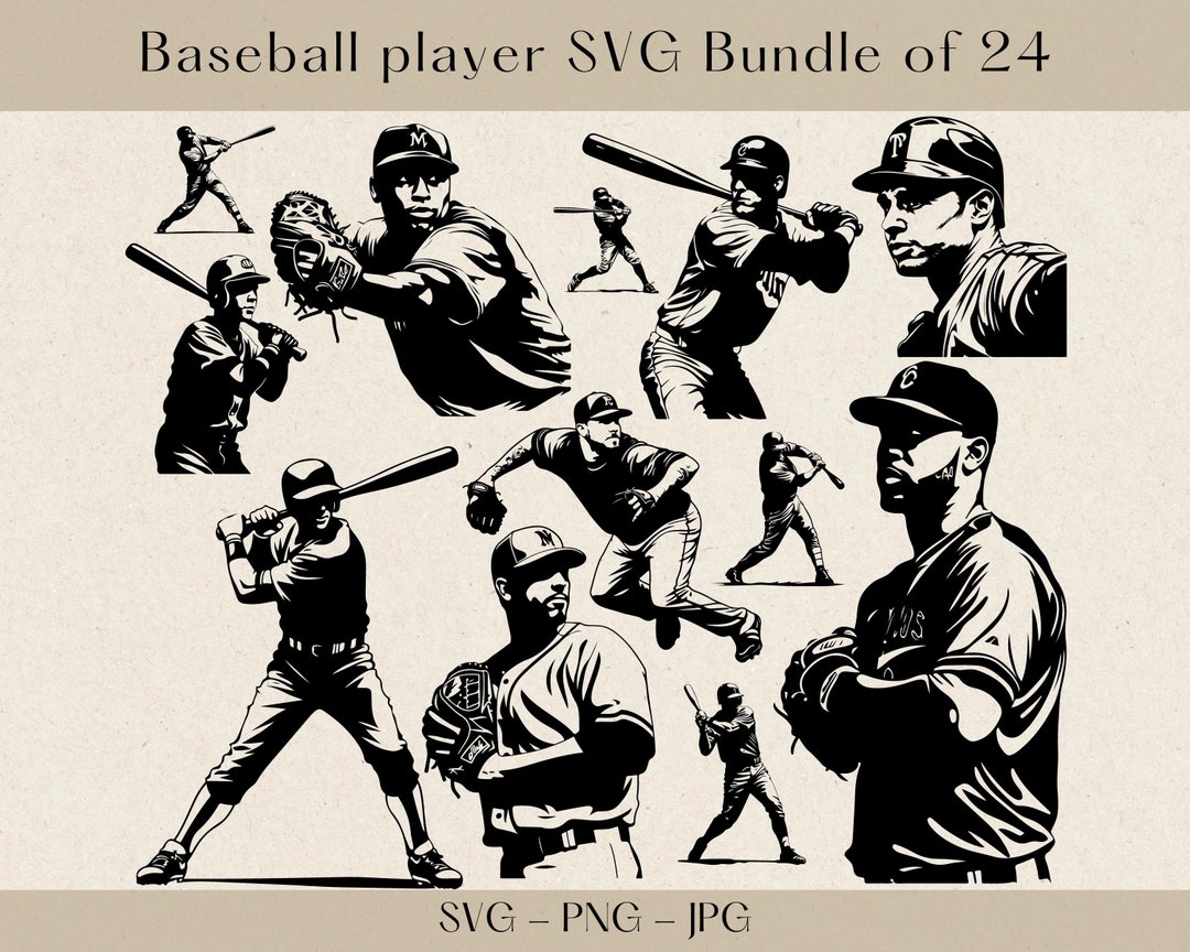 Baseball Player SVG, Baseball Player SVG Bundle, Baseball Player ...