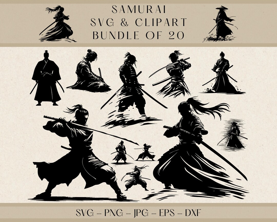 Samurai SVG, Samurai Clipart, Samurai PNG, Samurai Vector, Samurai ...