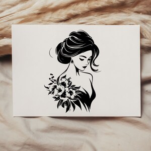 Flower Bride SVG, Bride SVG, Marriage Svg, Bride Cut File, Bride ...