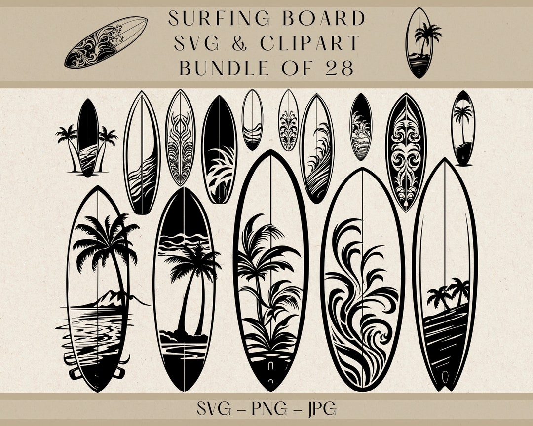 Surfing Board Svg, Surfing Svg, Beach Svg, Ocean Svg, Hawaii Svg ...