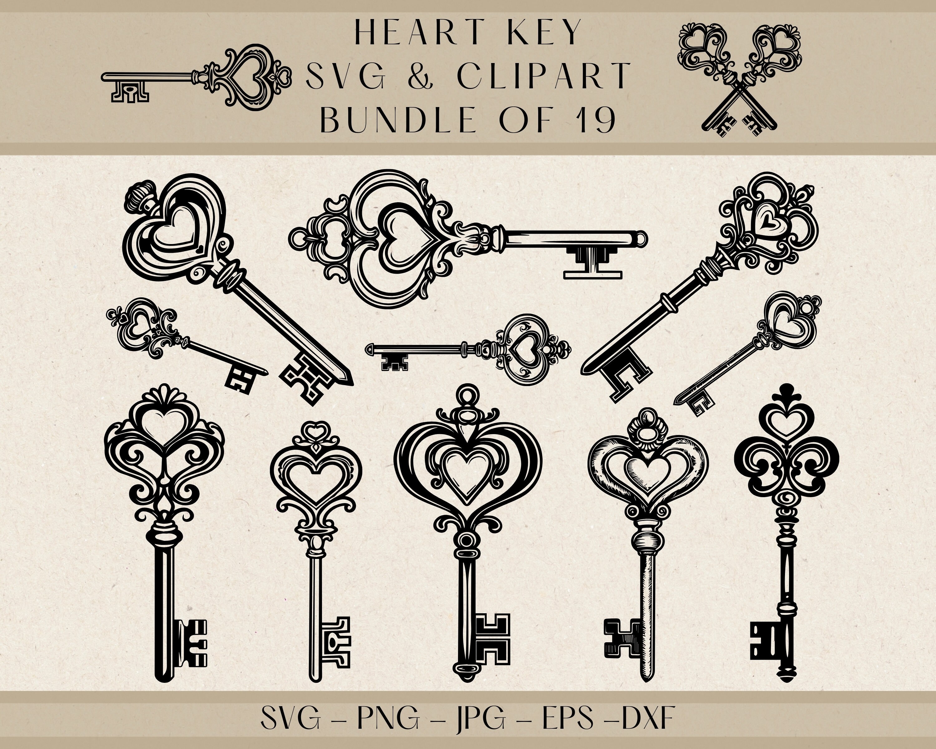Heart Key Designs