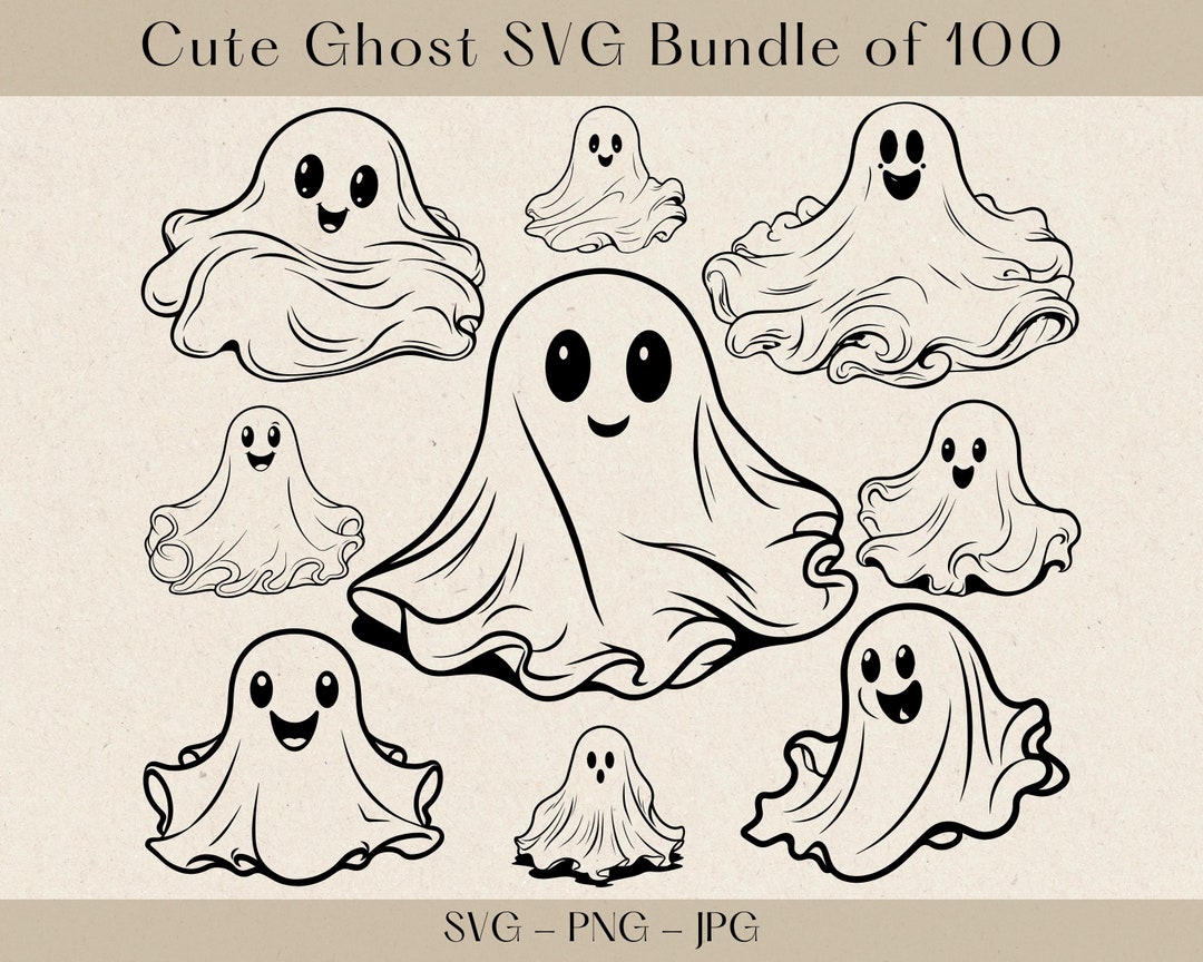Cute Ghost SVG, Ghost SVG, Spooky Ghost SVG, Halloween Svg, Ghost Boo ...