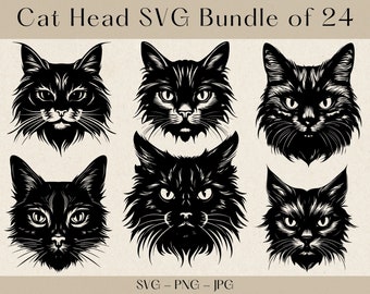 Cat SVG Bundle, Peeking Cat PNG Bundle, Clipart, Kitten Svg, Silhouette ...