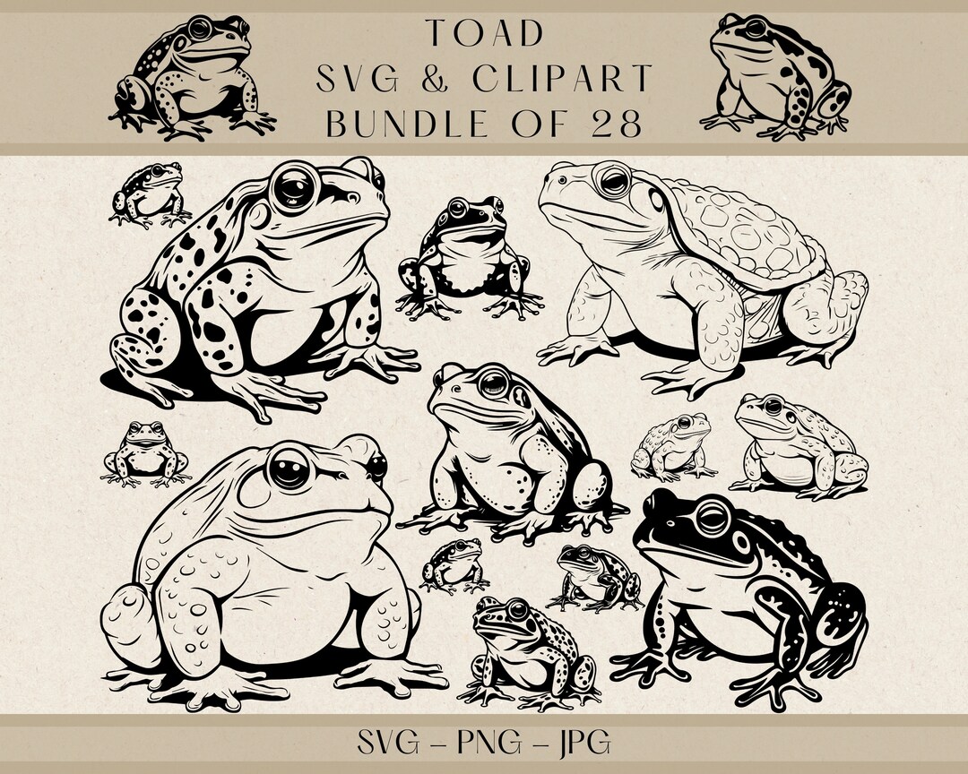 Toad Svg, Toad Clipart, Toad Png, Toad Vector, Toad Silhouette, Frog ...