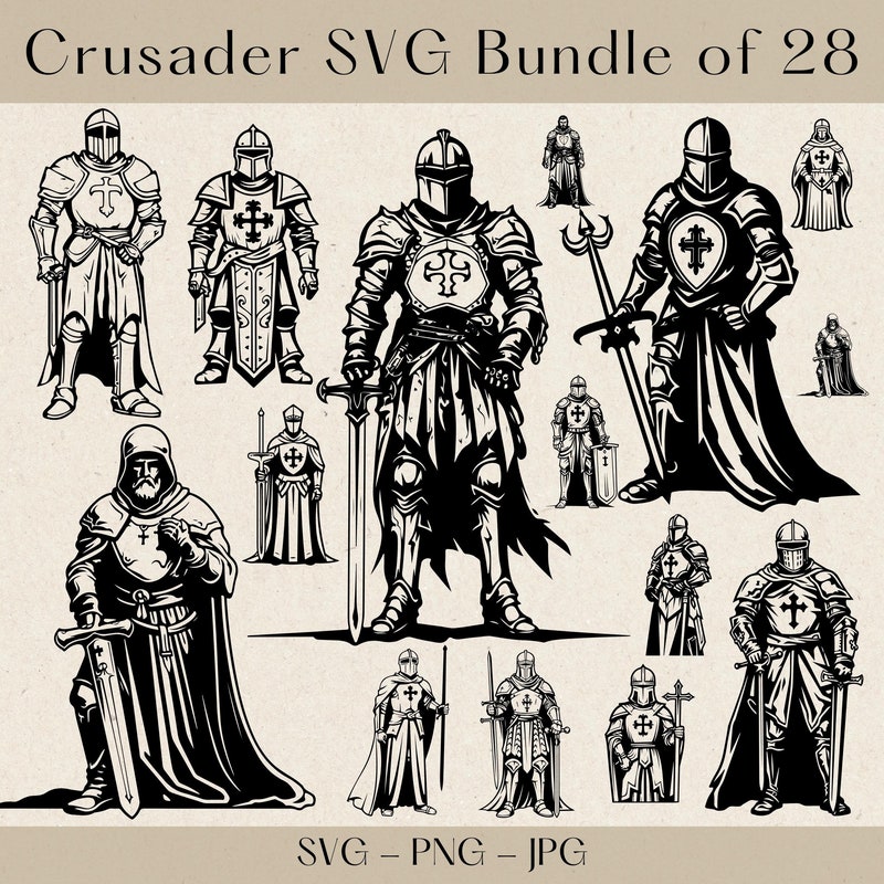Crusader Knight Tattoo - Etsy