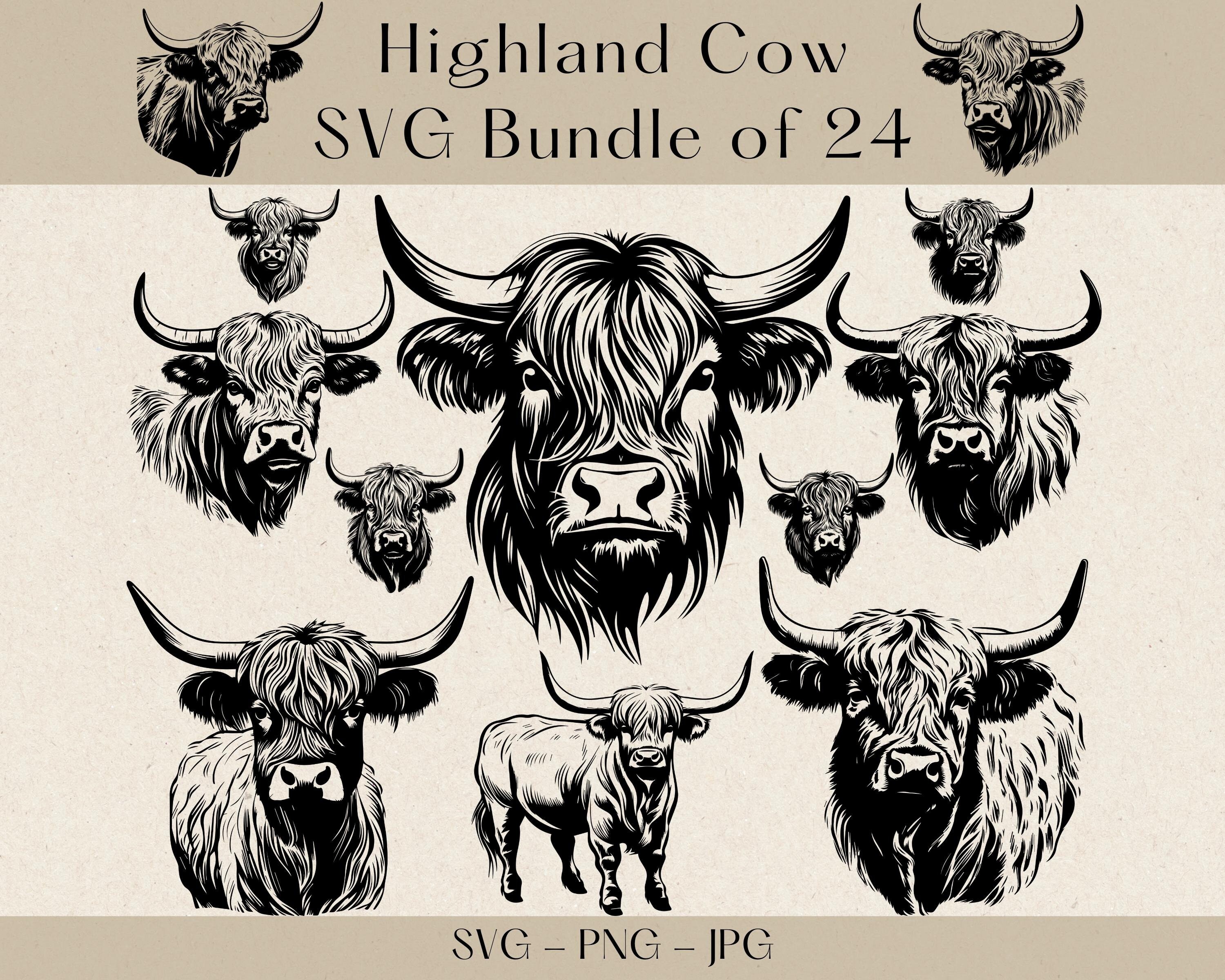 Highland Cow SVG Highland Cow PNG Highland Cow Clipart - Etsy Canada