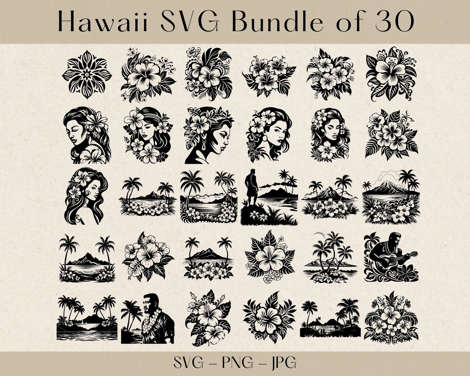 Hawaii SVG, Hawaii SVG Bundle, Hawaii Clipart, Hawaii Svg Files for ...
