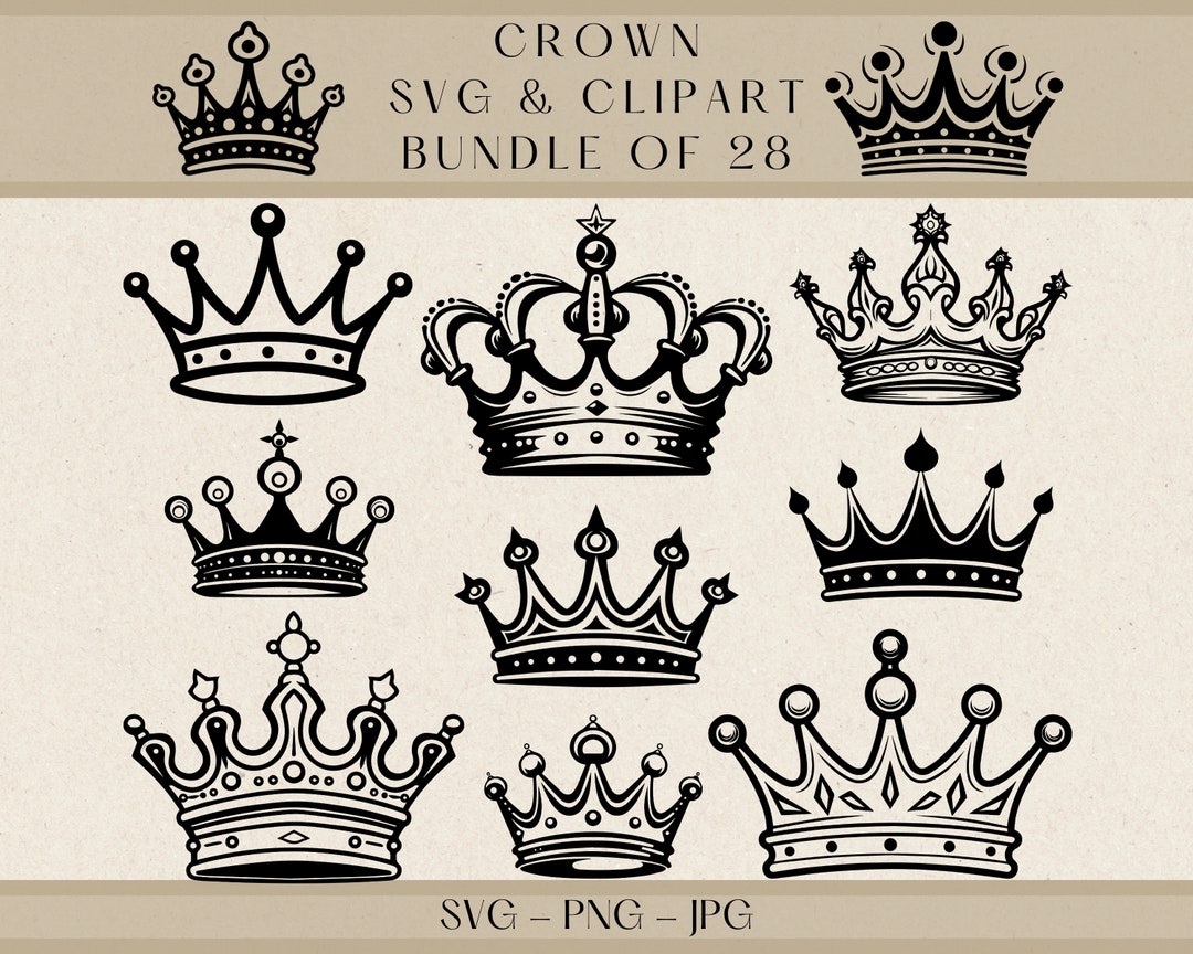 Crown Svg, Crown Png, Crown Clipart, Crown Vector, Crown Silhouette ...