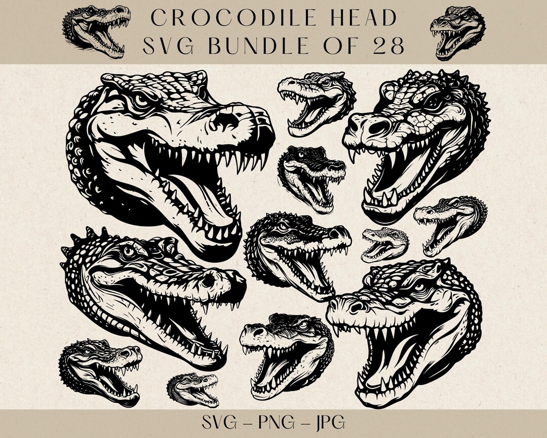 Crocodile Head Svg, Crocodile Head Vector, Crocodile Head Png ...