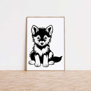 Cute Wolf SVG, Baby Wolf SVG, Wolf Svg, Wolf Png, Wolf Clipart, Wolf ...