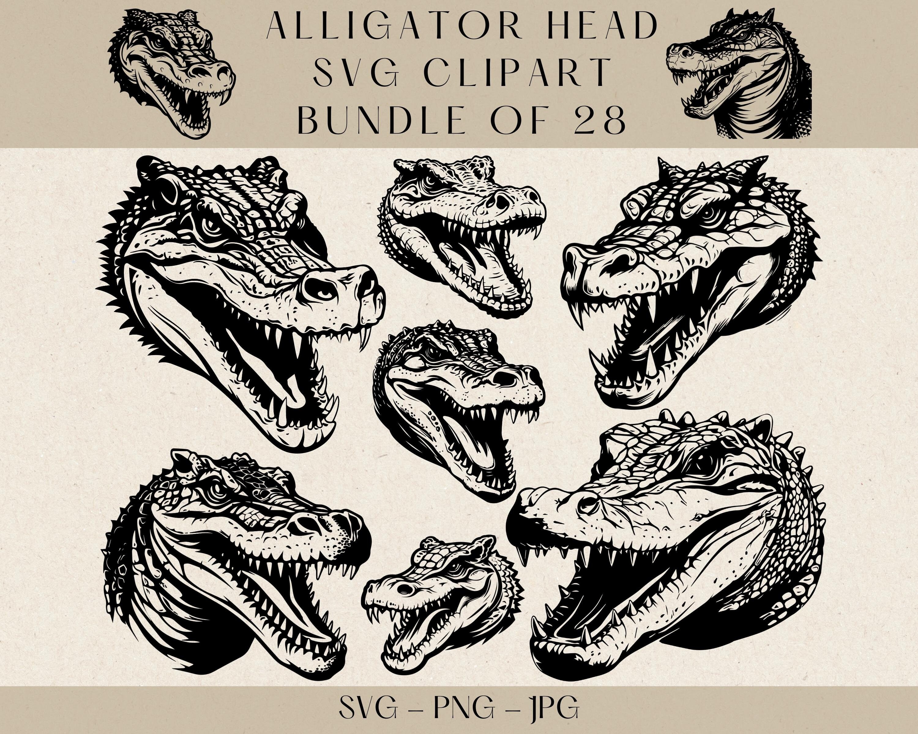 Alligator Head SVG, Alligator SVG, Crocodile Head SVG, Crocodile Svg ...