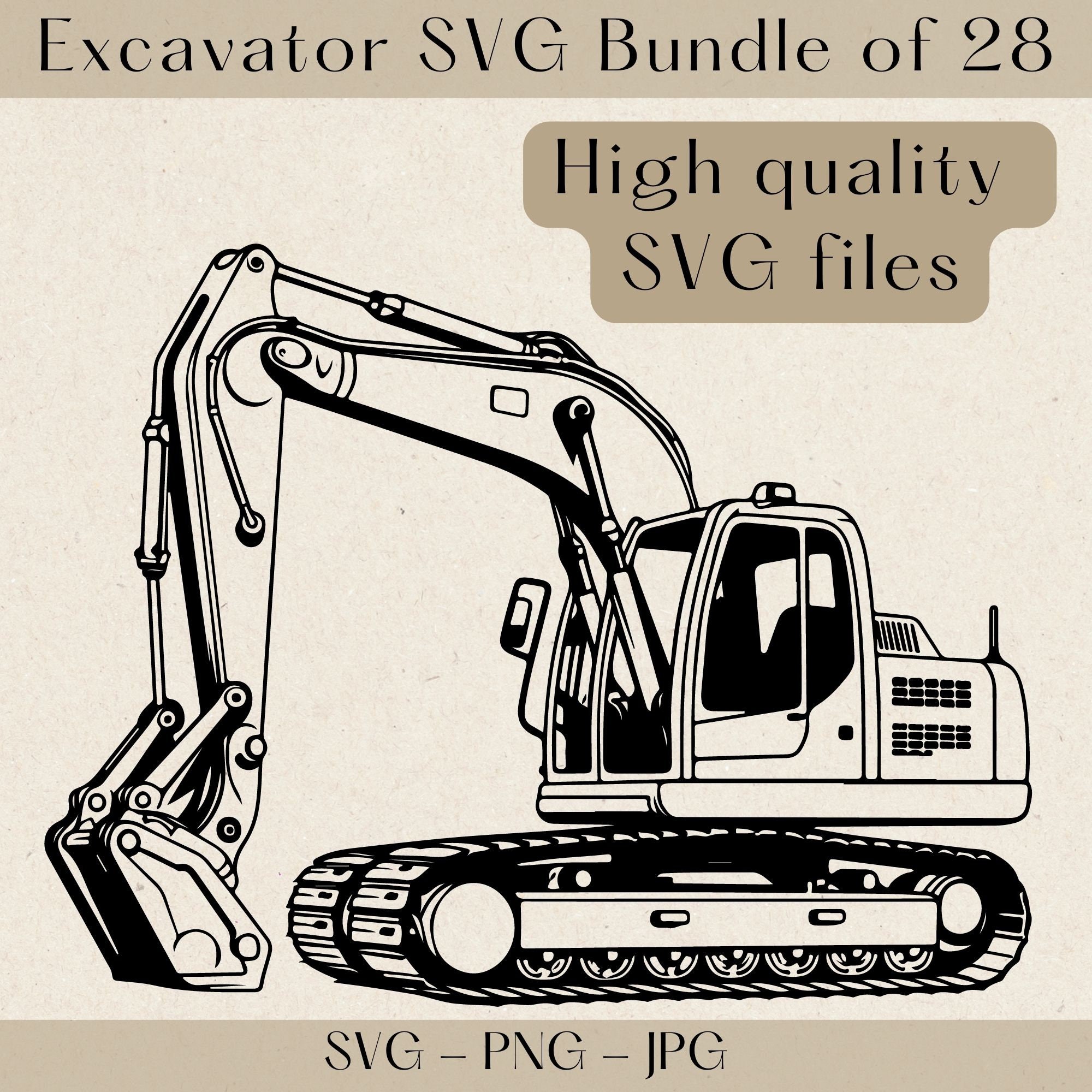 Excavator Svg Excavator Svg Bundle Excavator Png Digger - Etsy
