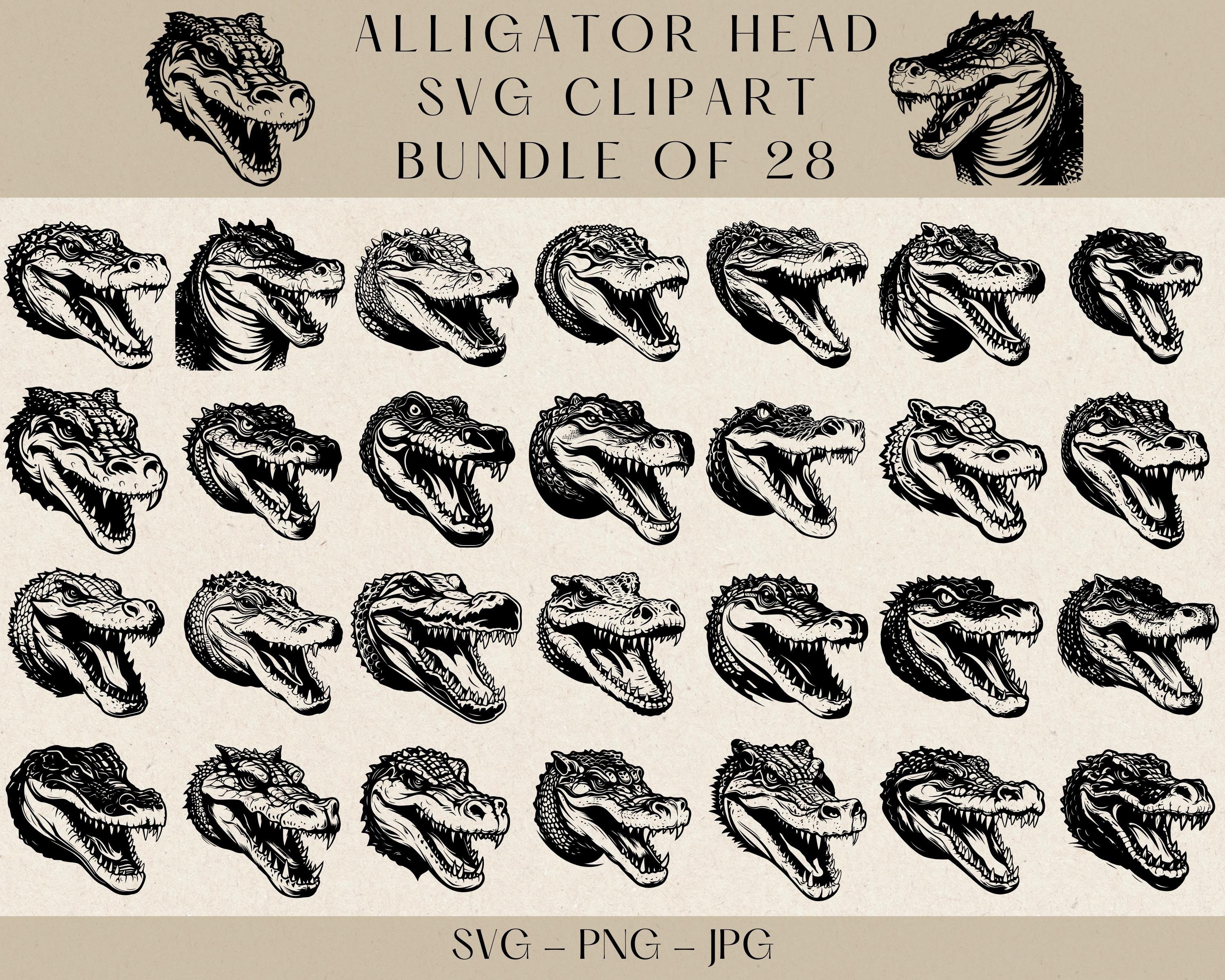 Alligator Head SVG, Alligator SVG, Crocodile Head SVG, Crocodile Svg ...
