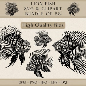 Lion Fish SVG, Lion Fish Clipart, Lion Fish Png, Lion Fish Vector, Lion ...