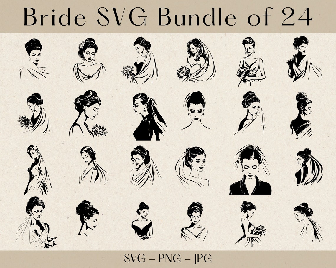 Bride SVG Bundle Bride SVG Wedding Svg Wedding Cut File - Etsy