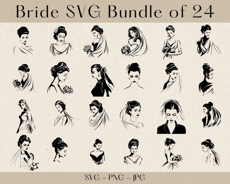 Bride SVG Bundle Bride SVG Wedding Svg Wedding Cut File - Etsy