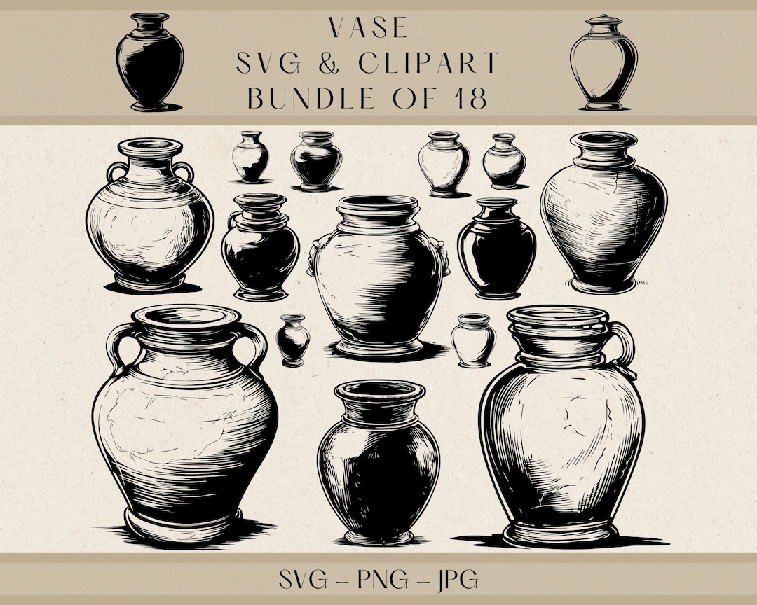 Vase SVG, Vase Clipart, Vase Png, Vase Vector, Vase Silhouette ...