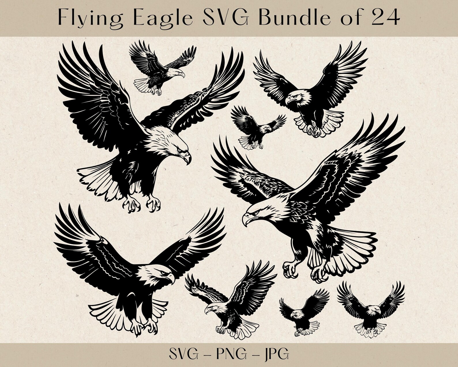 Flying Eagle SVG, Eagle SVG, Eagle SVG Bundle, Eagle Svg Files for ...
