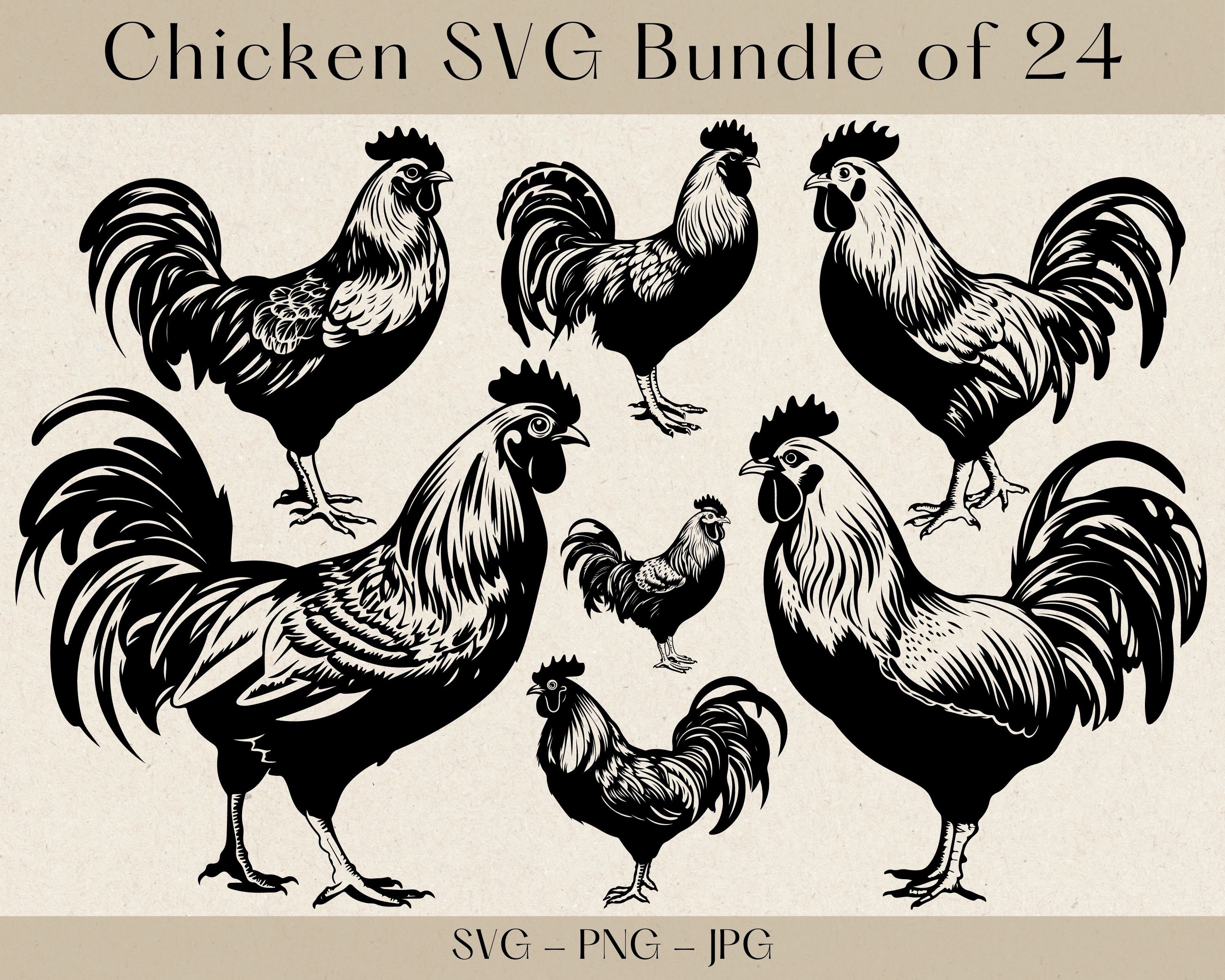 Huhn SVG Huhn SVG Bundle Hahn svg Bauernhof svg Bauernhof - Etsy.de
