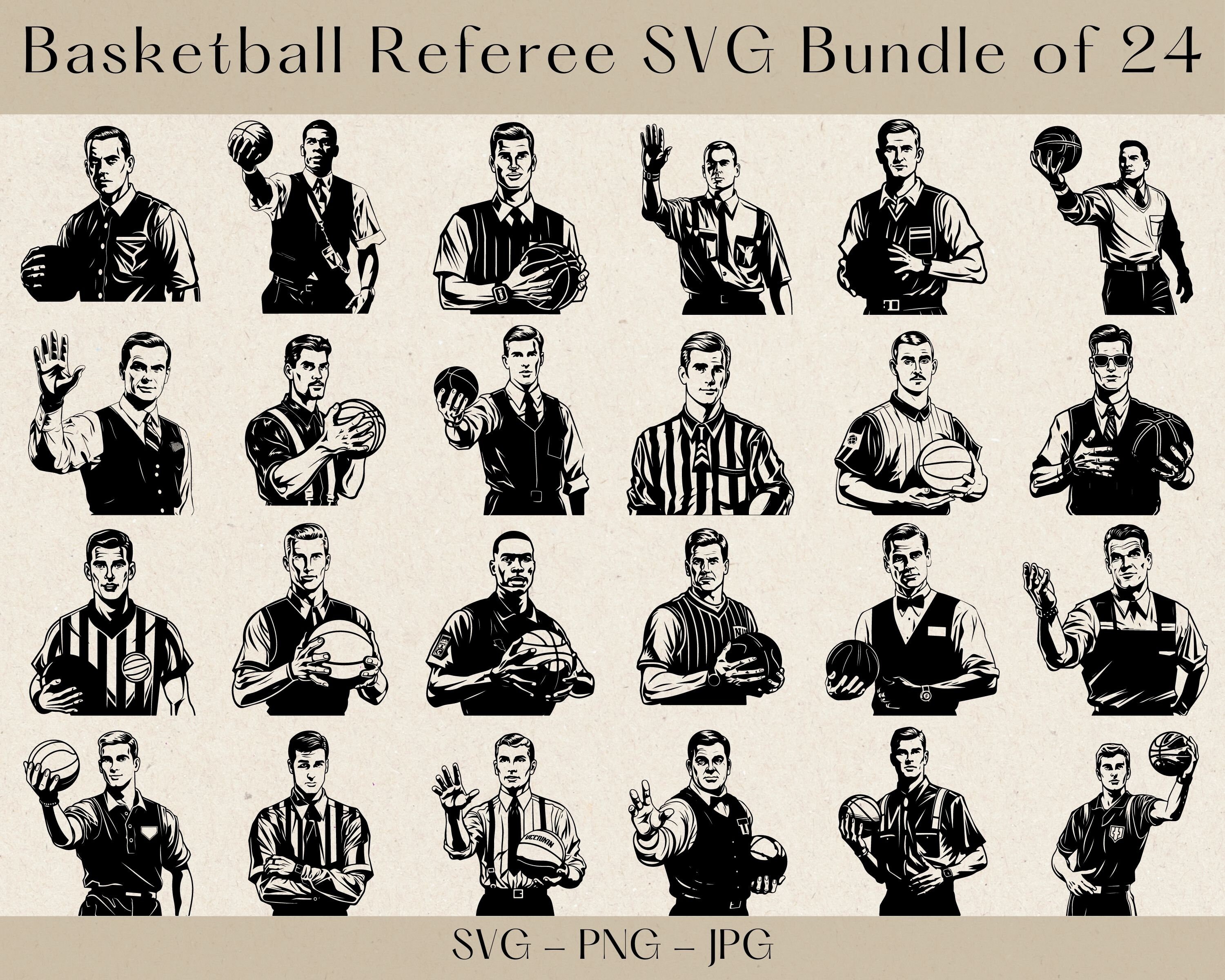Basketball Referee SVG Bundle Basketball Referee SVG - Etsy