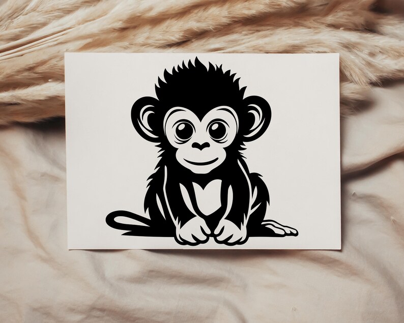 Baby Monkey Svg, Monkey Svg, Monkey Clipart, Monkey Png, Monkey Vector ...