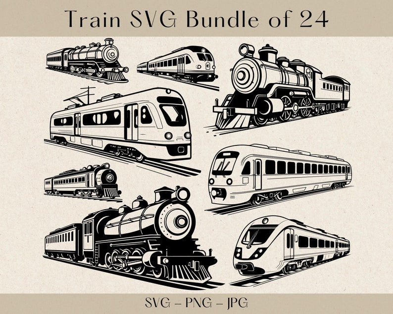 Train Svg Train Svg Bundle Train Clipart Train Svg Cut Files For