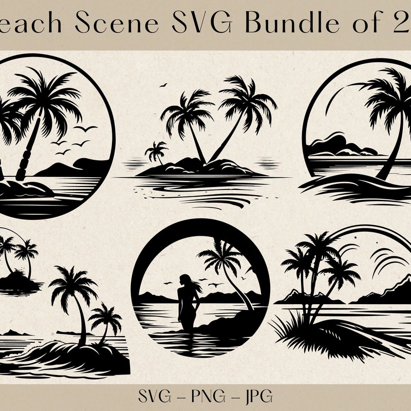 Beach Scene Svg - Etsy