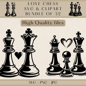 Love Chess Svg, Chess Svg, Love Svg, Romantic Svg, King Svg, Queen Svg ...