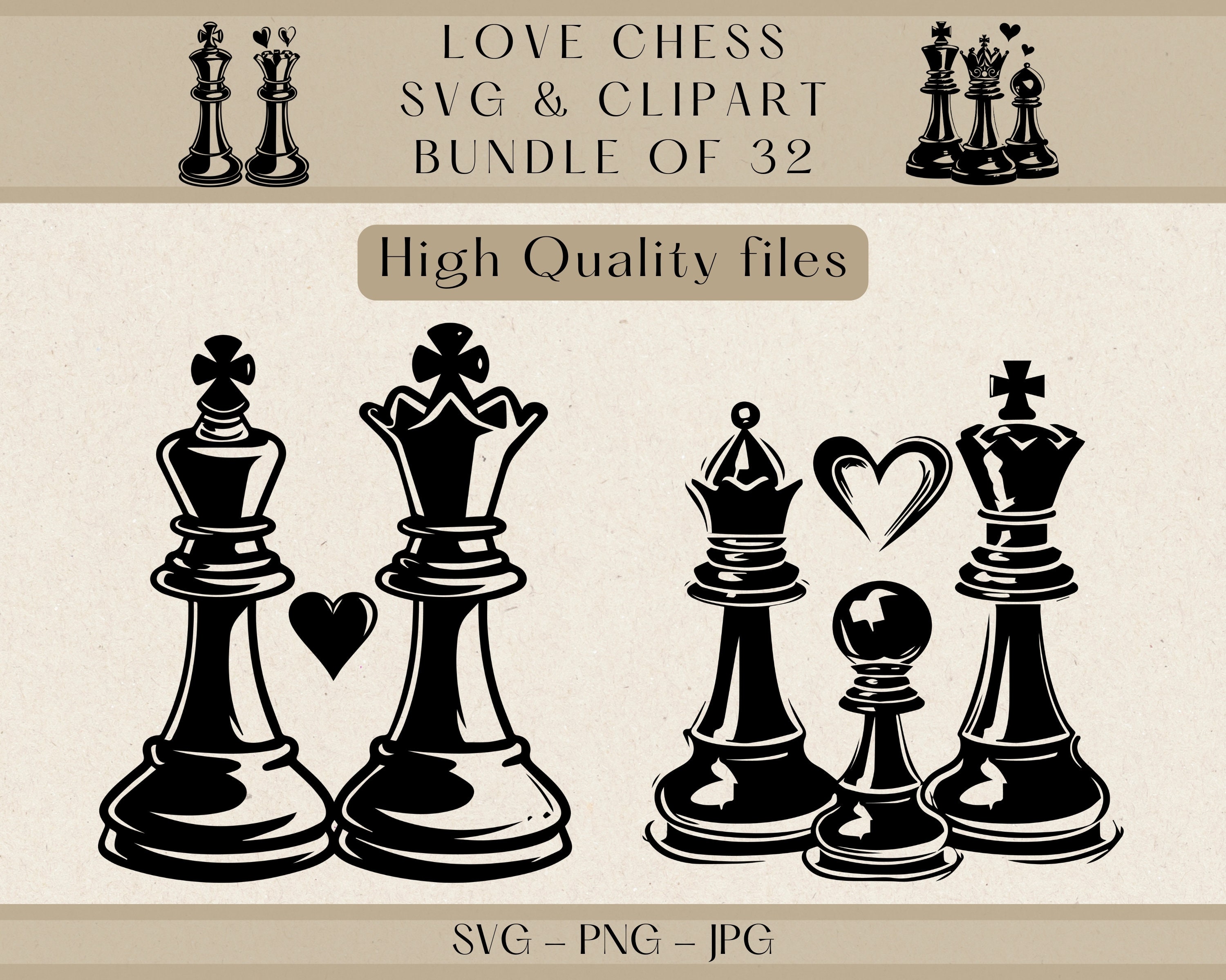 Love Chess Svg, Chess Svg, Love Svg, Romantic Svg, King Svg, Queen Svg ...