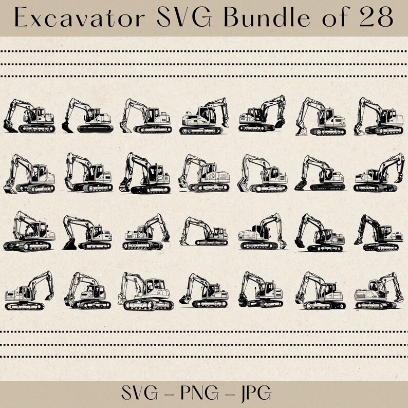 Excavator Svg Excavator Svg Bundle Excavator Png Digger - Etsy