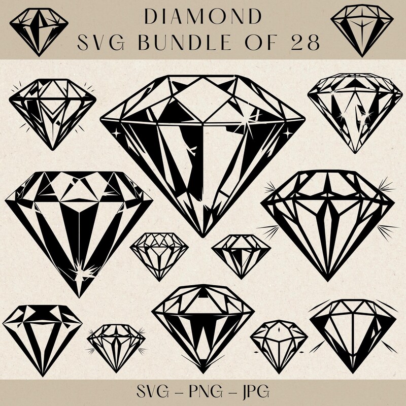 Diamond Svg - Etsy
