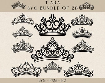 Tiara SVG, Tiara Png, Tiara Clipart, Tiara Vector, Crown SVG, Royal ...