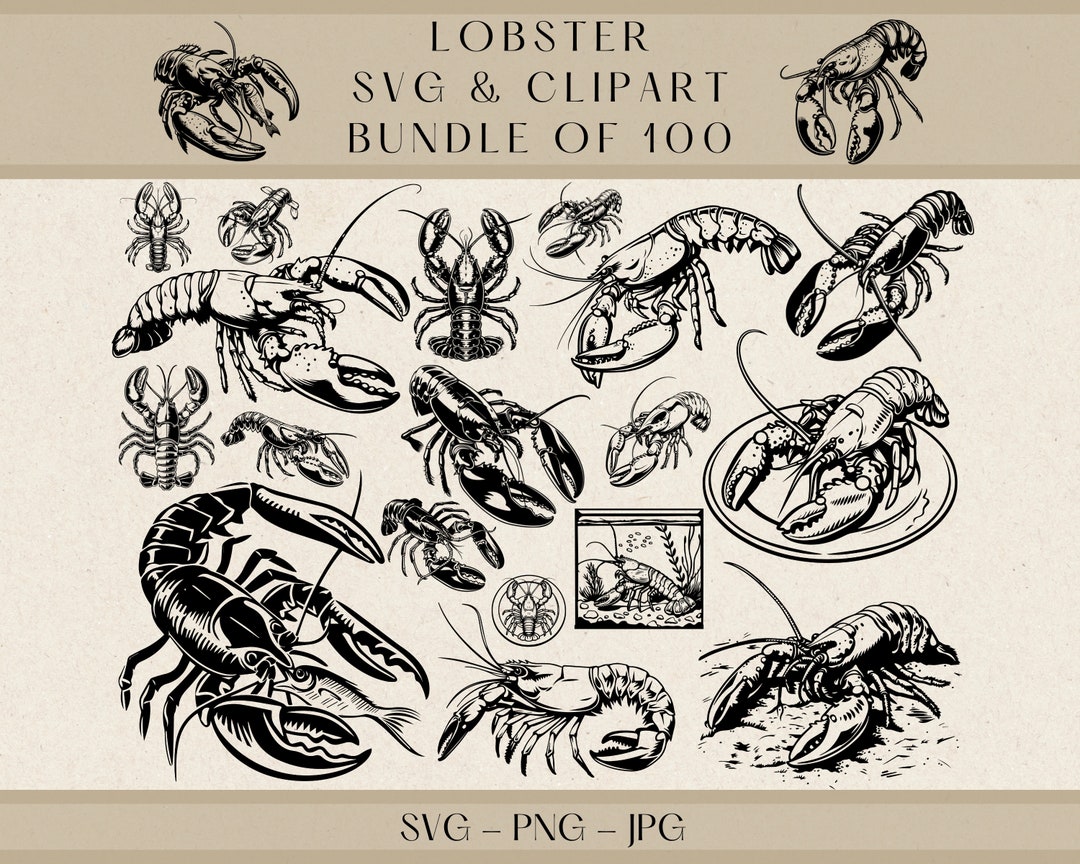 Homar SVG, Homar Clipart, Homar Png, Homar Wektor, Homar Sylwetka ...
