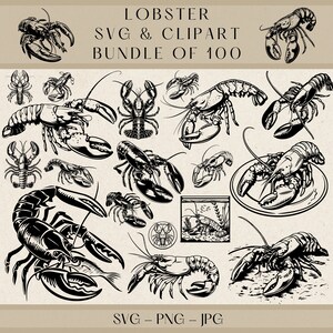 Homar SVG, Homar Clipart, Homar Png, Homar Wektor, Homar Sylwetka ...
