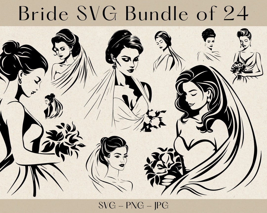 Bride SVG Bundle, Bride SVG, Wedding Svg, Wedding Cut File, Bride Cut ...