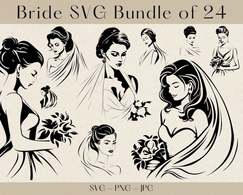 Bride SVG Bundle Bride SVG Wedding Svg Wedding Cut File - Etsy