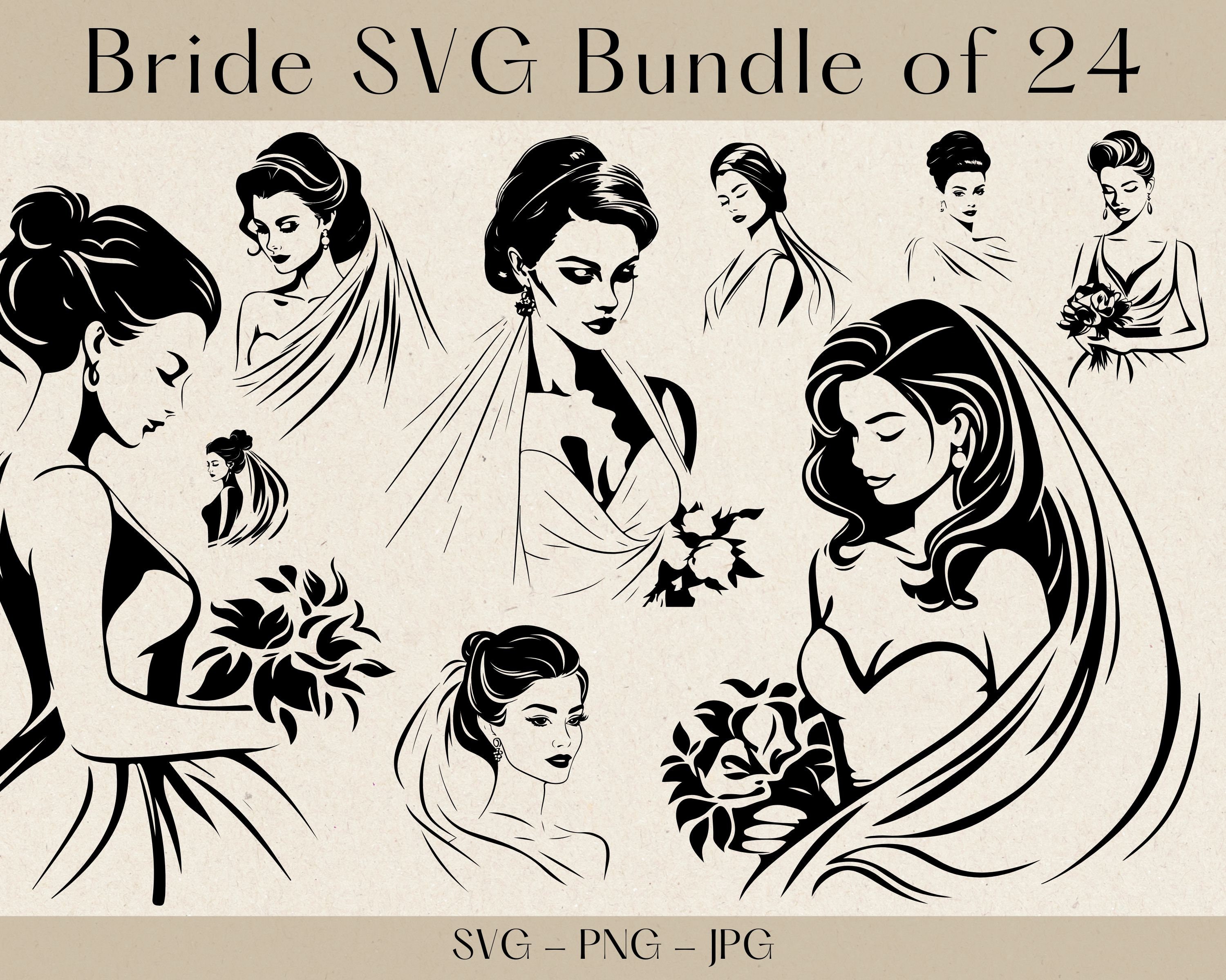 Bride SVG Bundle Bride SVG Wedding Svg Wedding Cut File - Etsy Canada