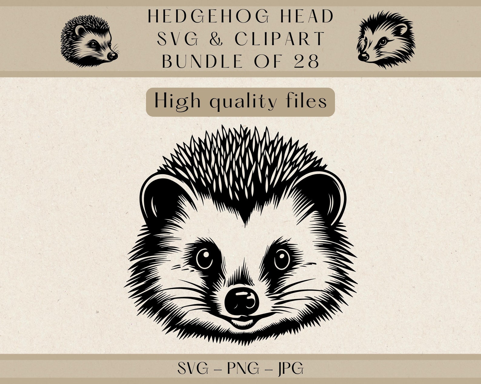 Hedgehog Head SVG, Hedgehog Head Vector, Hedgehog Head Clipart ...