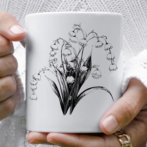 Lily of the Valley SVG, May Birth Flower SVG, Outline Drawing, Flower ...