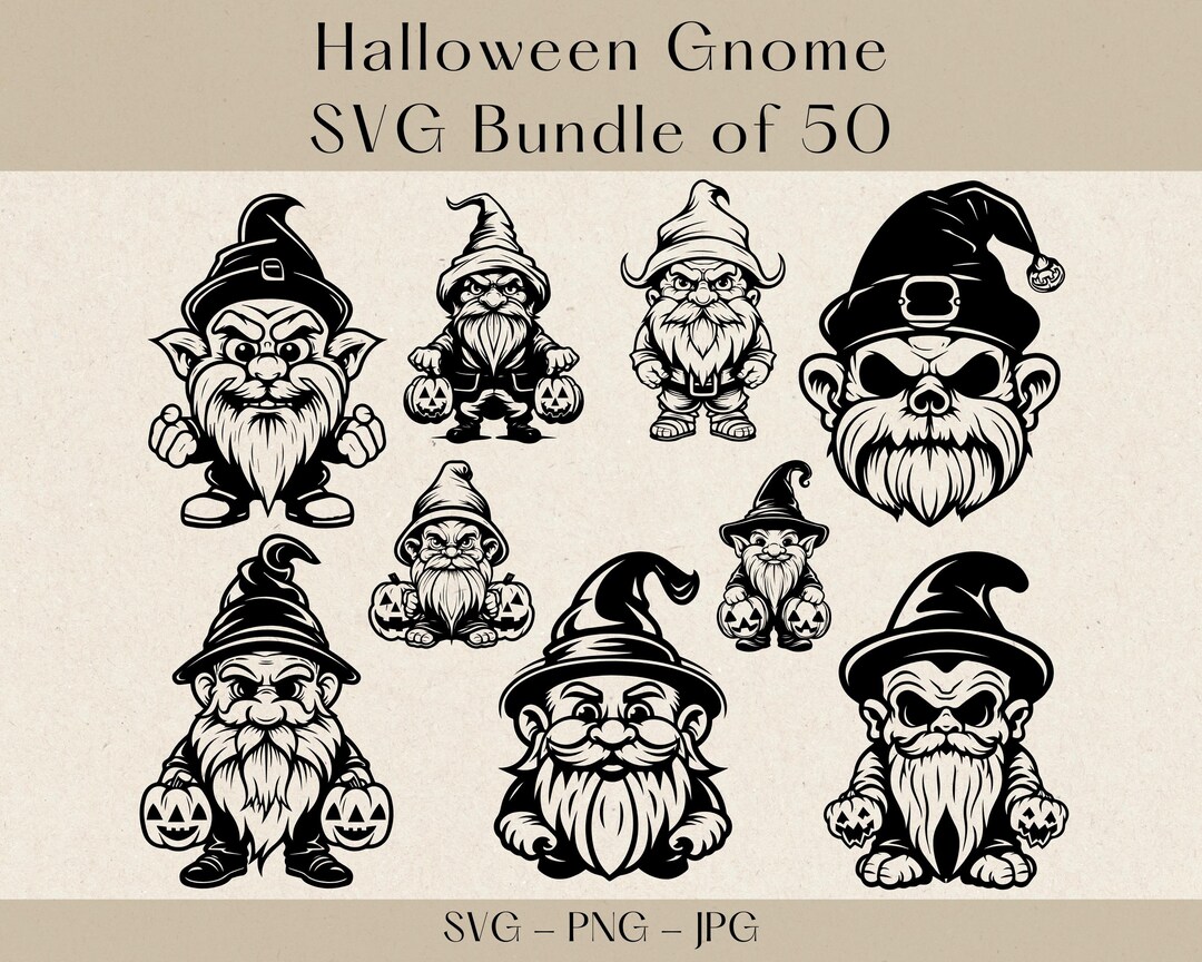 Halloween Gnome SVG, Halloween Gnomes SVG, , Gnome Svg, Witch Hat Gnome ...