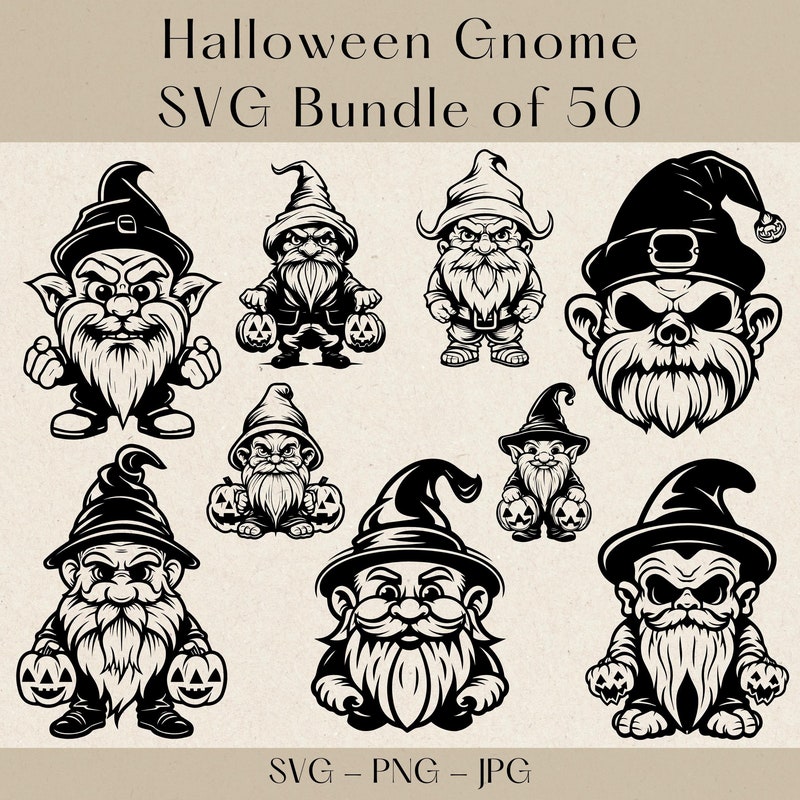 Halloween Gnome Svg - Etsy