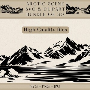 Arctic Scene Svg, Arctic Svg, North Pole Scene Svg, North Pole Svg ...