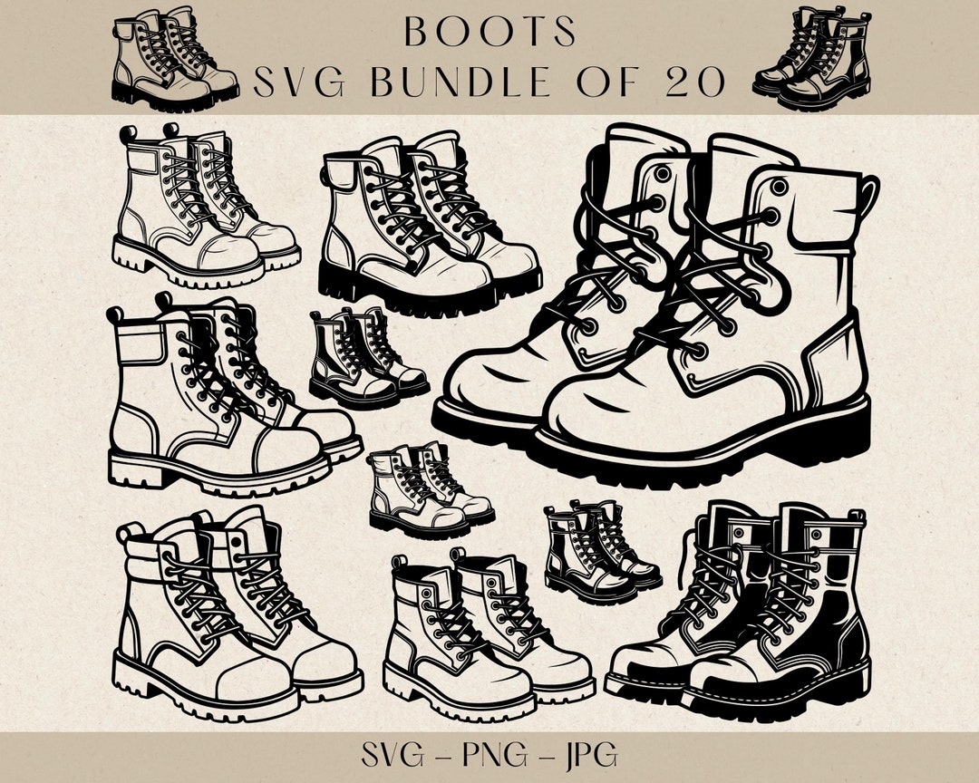 Boots SVG, Shoes SVG, Shoes Png, Fashion Svg, Boot Clipart, Boot Vector ...