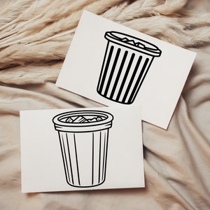 Trash Can Svg, Garbage Bin Svg, Recycle Bin Svg, Rubbish Bin Svg, Trash ...