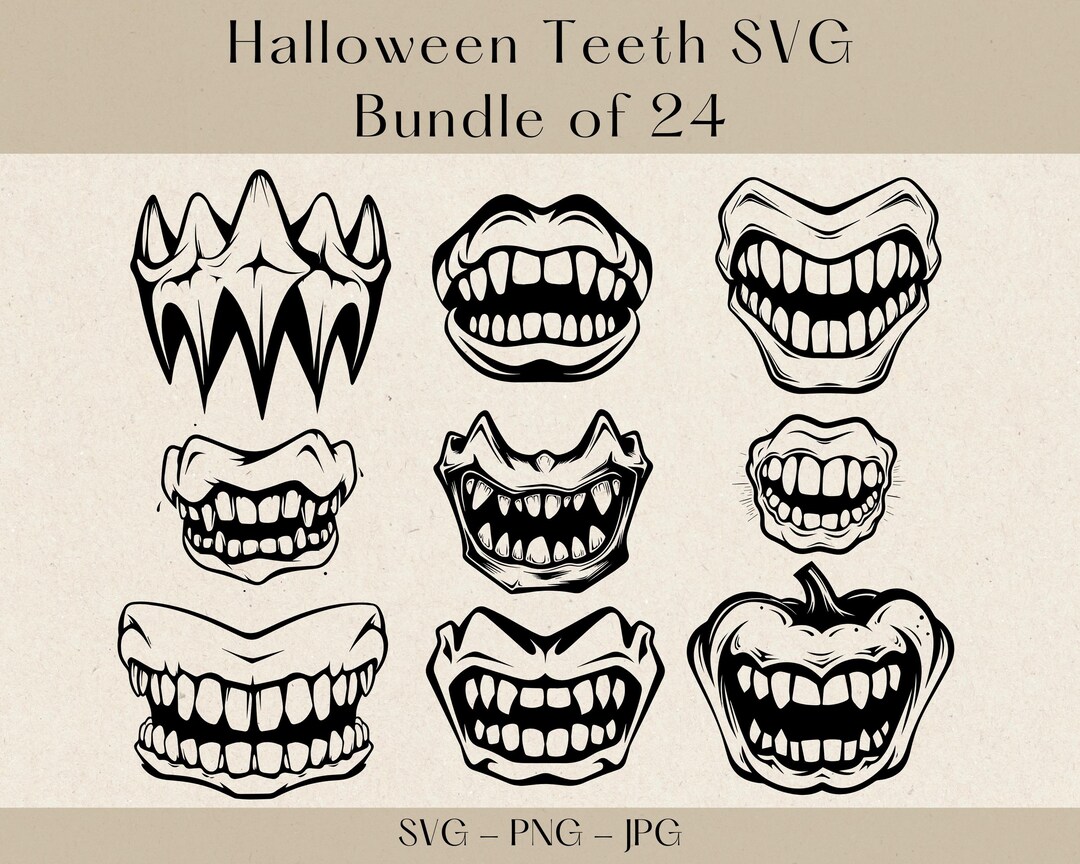 Halloween Teeth SVG, Vampire Teeth SVG, Vampire SVG, Halloween Svg ...